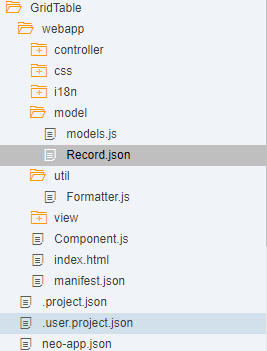 SAPUI5/SAP FIORI snippets and information: View Binding of Grid/UI Table with JSON