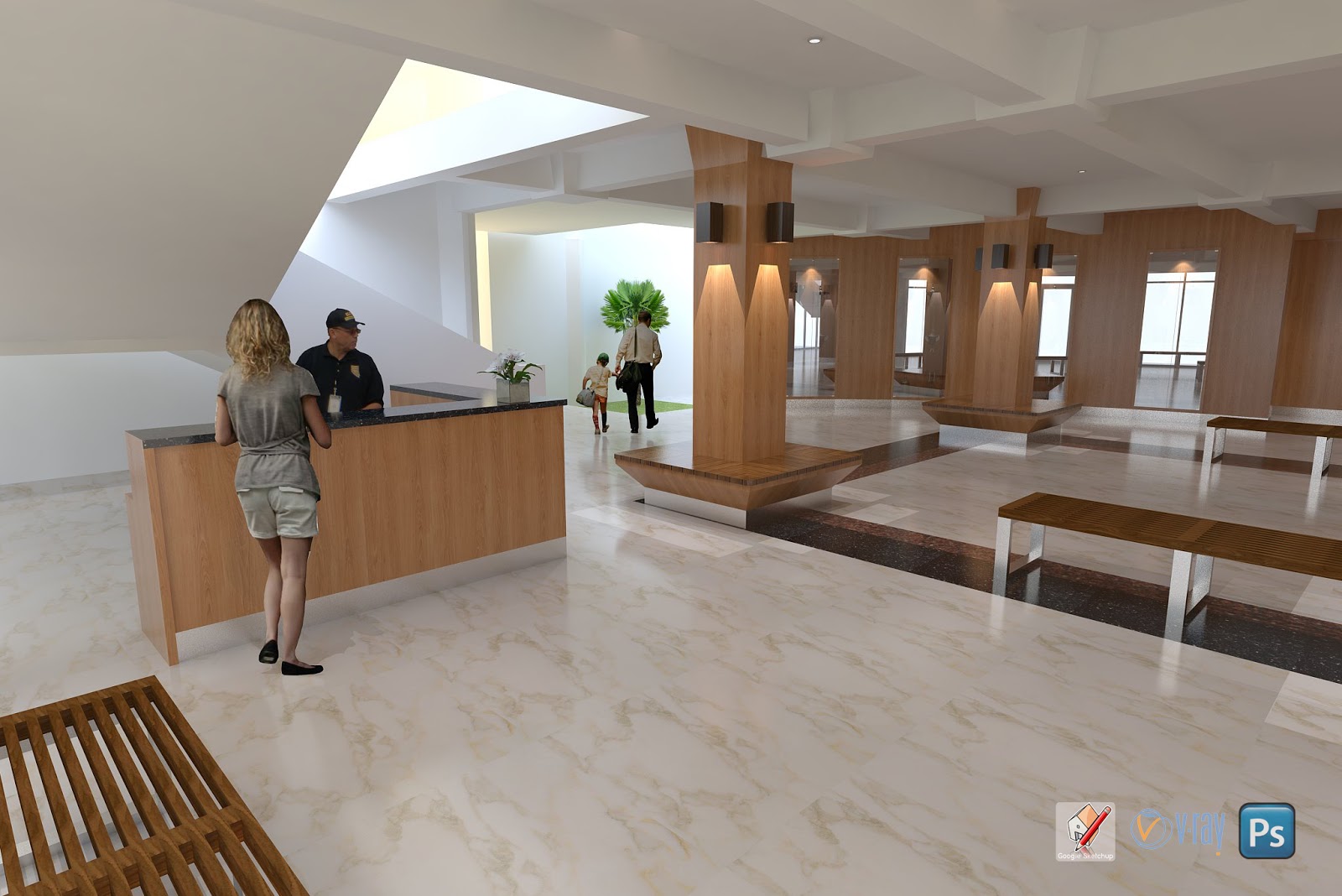 ARCHITECTURE-3D: LOBBY SEKOLAH TIRTAMARTA-BPK PENABUR PONDOK INDAH