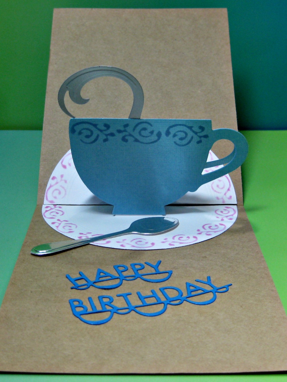 Karen's Kreative Kards: Coffee Lover Happy Birthday Pop-up Card