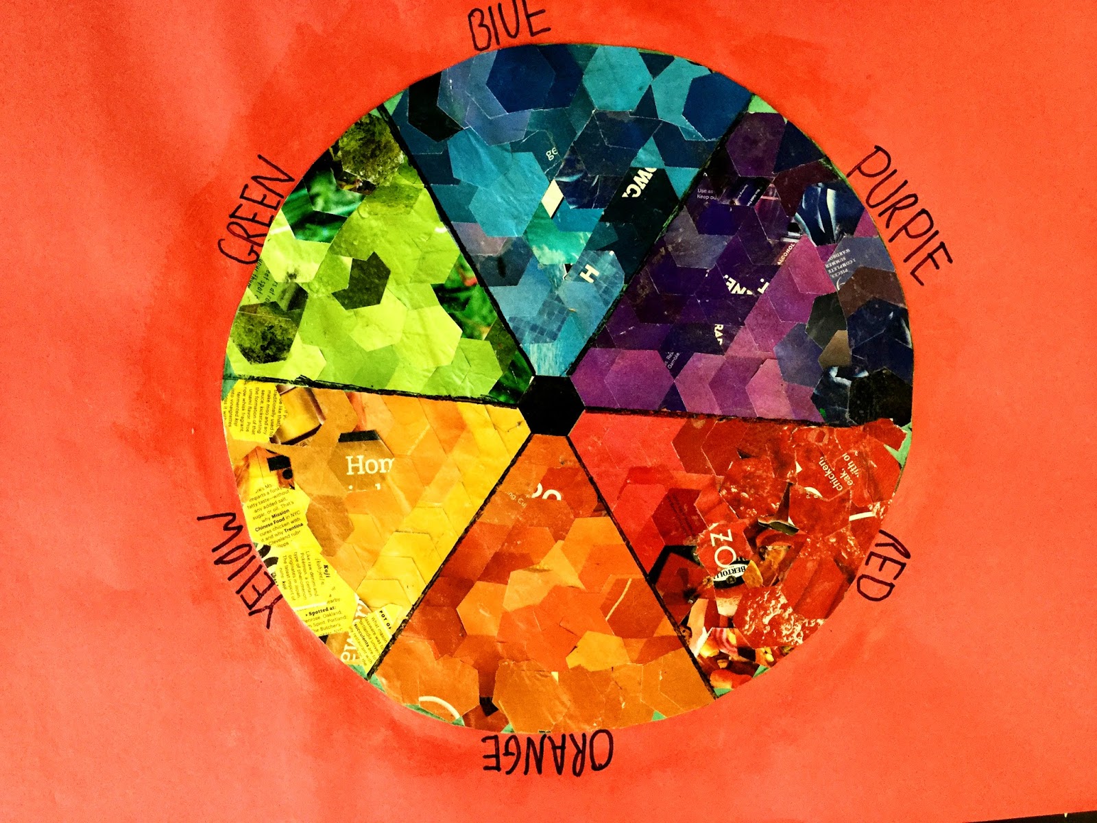 Monument Valley Regional Middle School Art Class: Color Wheel Collages ...