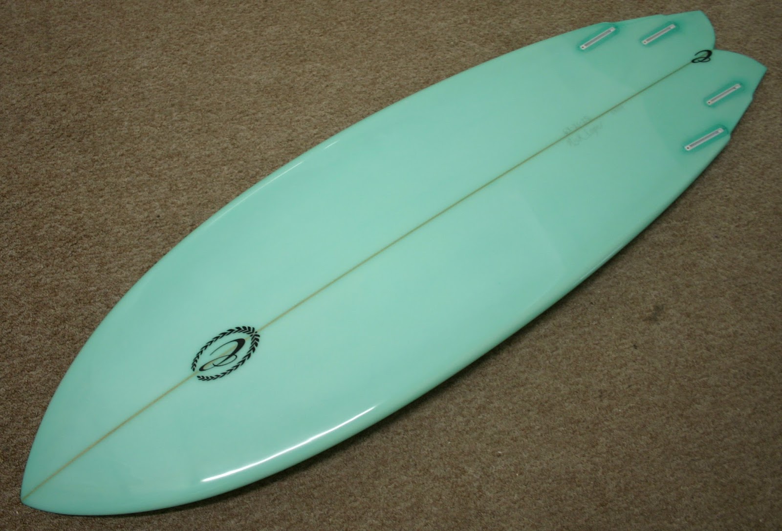 Coop Deville Surfboards: Classic Label - Rasta Quad