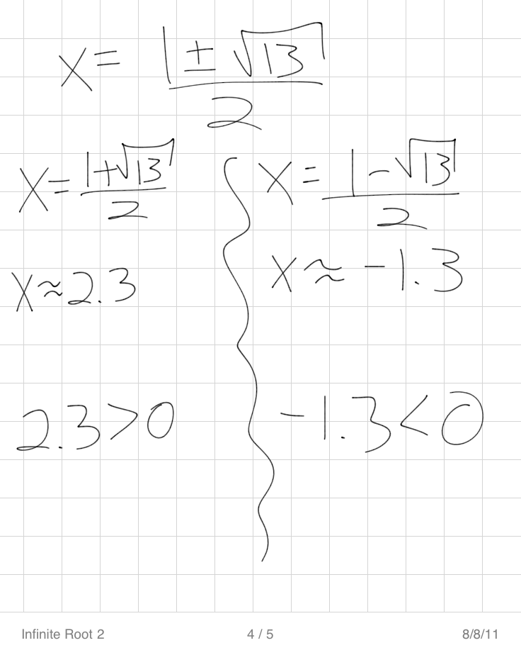 Educational Mathy Quirks: Can I Solve An Infinite Root?