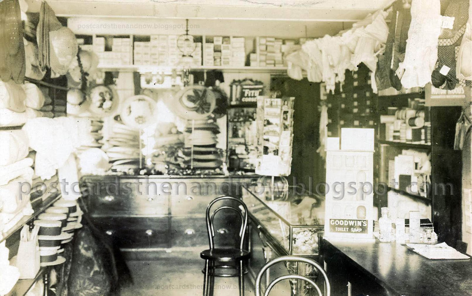 Postcards Then and Now: A Dozen Unlocated Shop Postcards