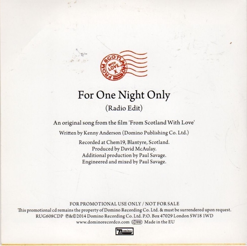 Vivonzeureux!: KING CREOSOTE : For one night only