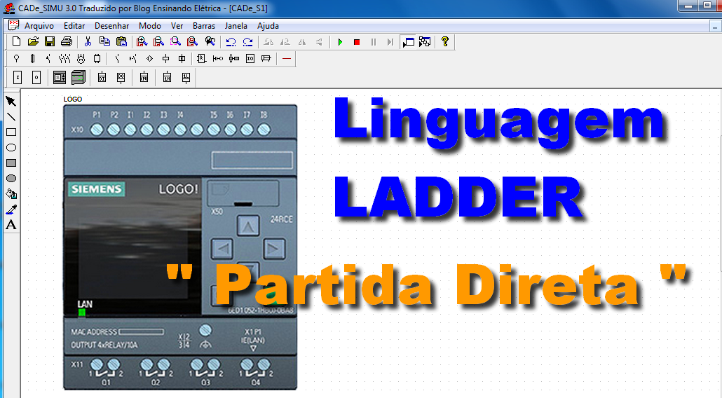 Aprender Linguagem LADDER - Partida Direta com CLP - Ensinando Elétrica ...