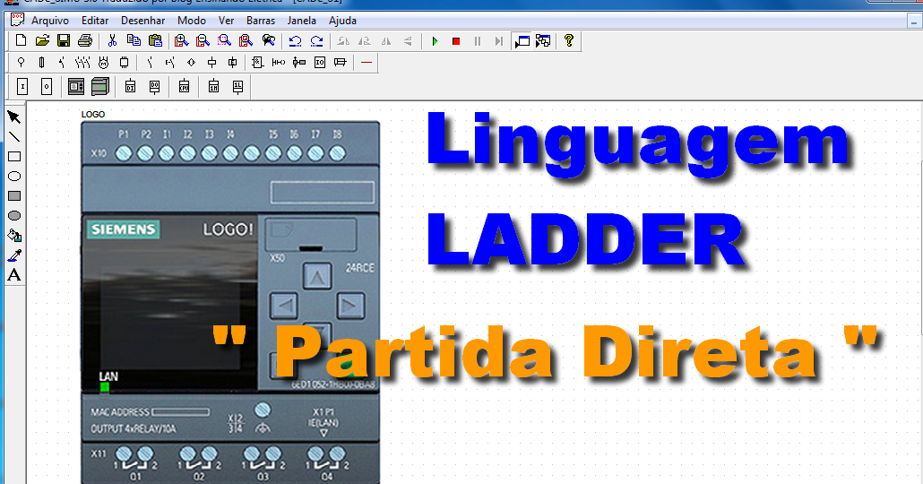Aprender Linguagem LADDER - Partida Direta com CLP - Ensinando Elétrica ...