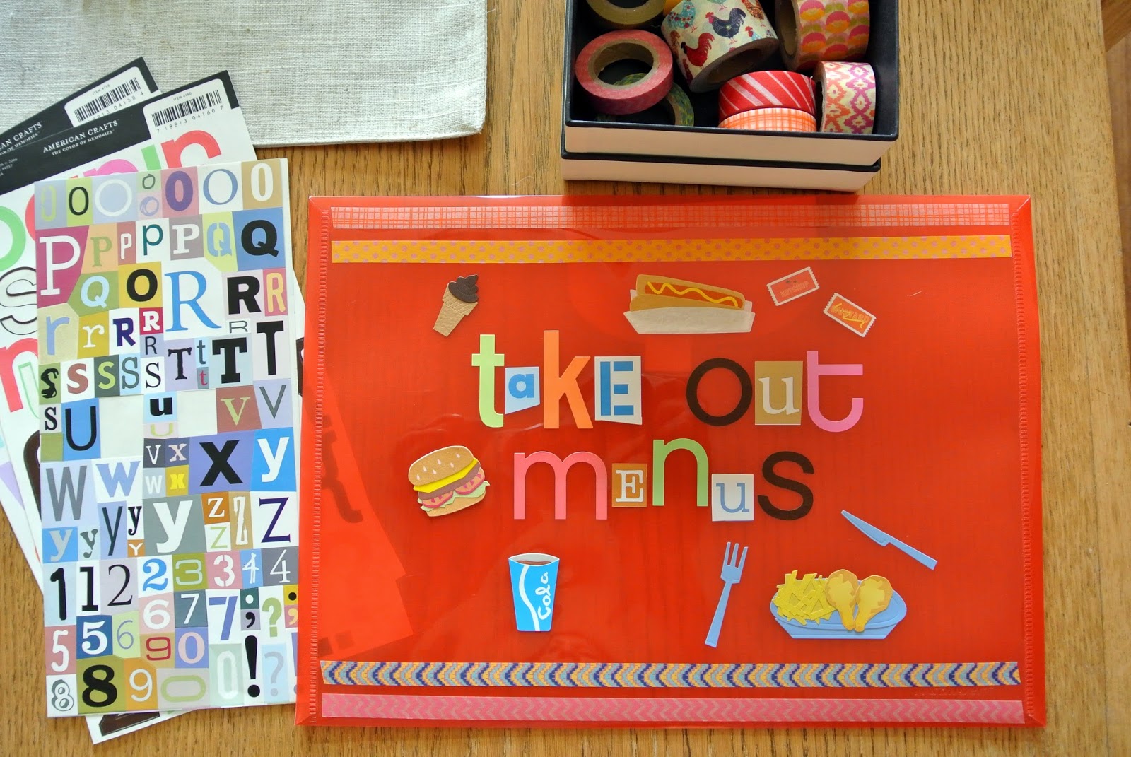birdie feathers: Take Out Menu Folder DIY