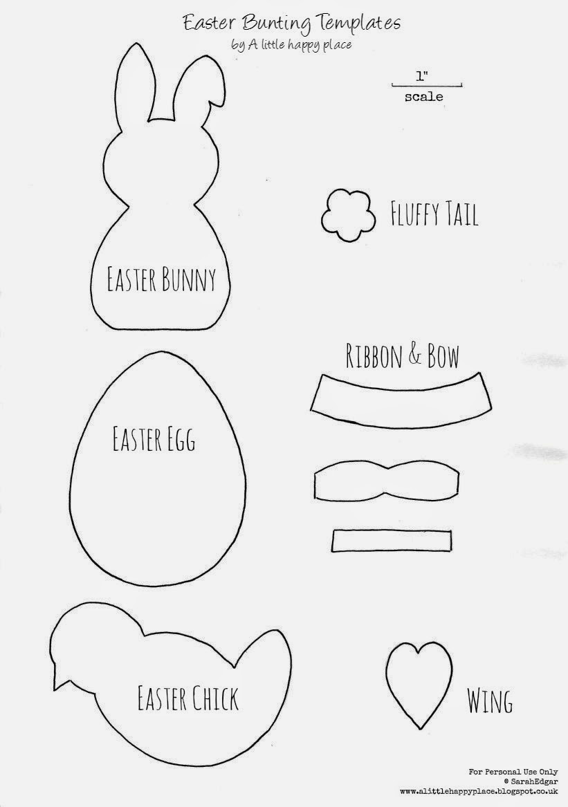 A little happy Easter Bunting ~ Free Easter Templates | A Little Happy ...