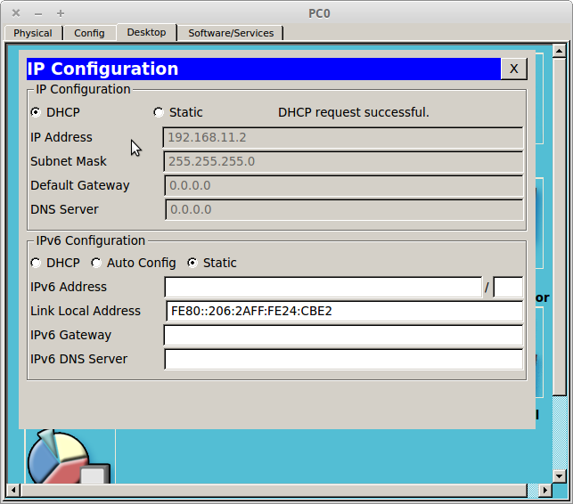 konfigurasi LAN dhcp server