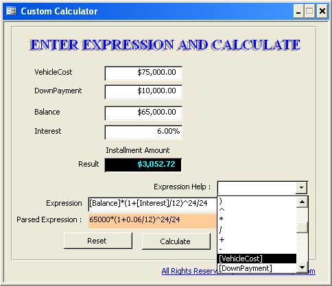 Custom Calculator and Eval Function ~ LEARN MS-ACCESS TIPS AND TRICKS