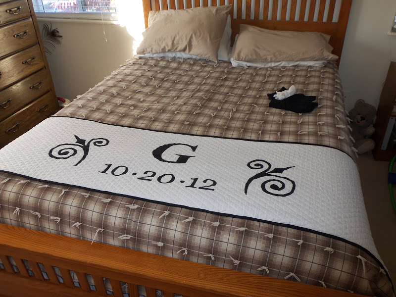Happiness on a 1/2 Acre: monogrammed bed runner