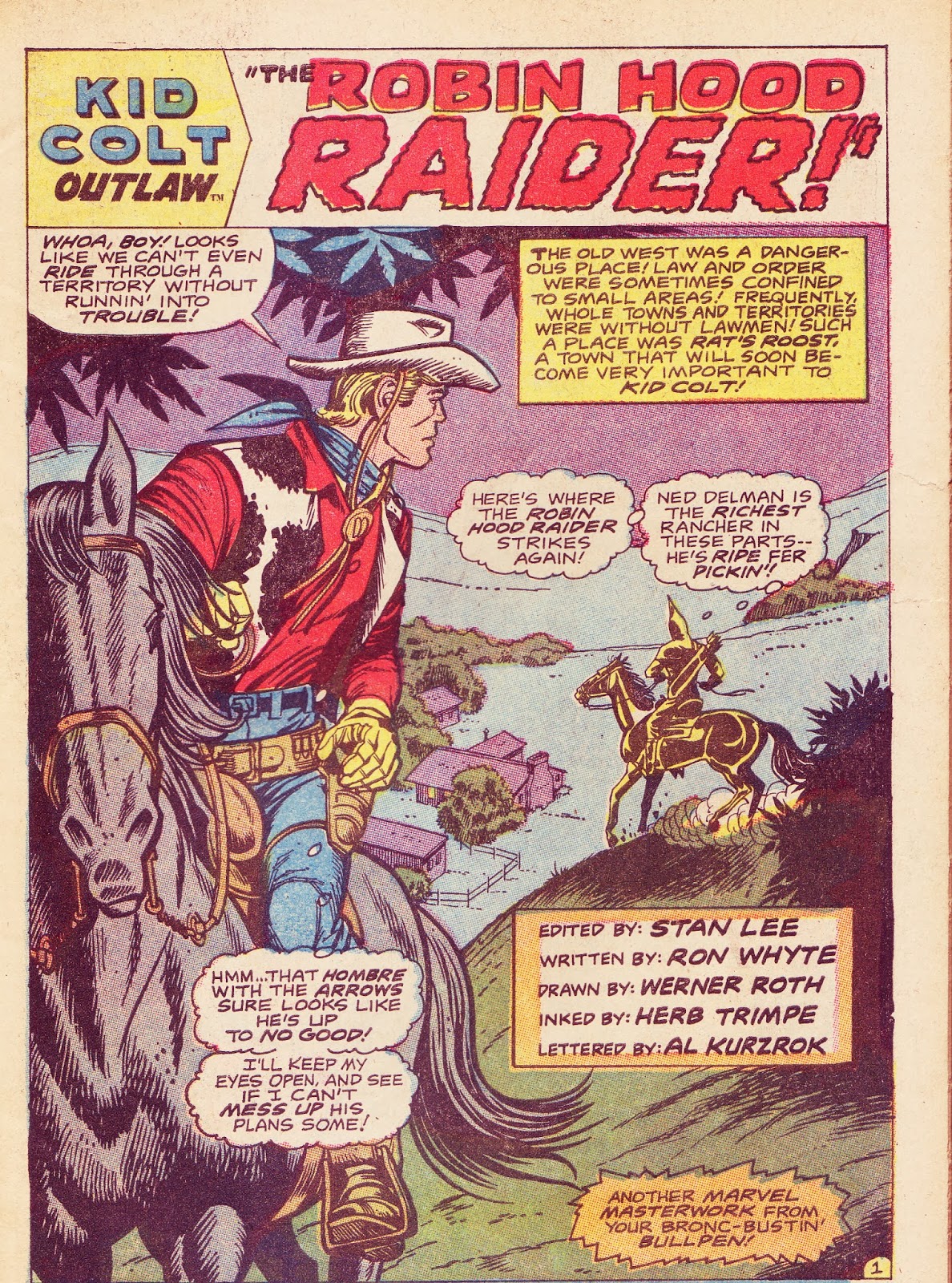 Marvel Mysteries and Comics Minutiae: Werner Roth, Herb Trimpe and Kid ...