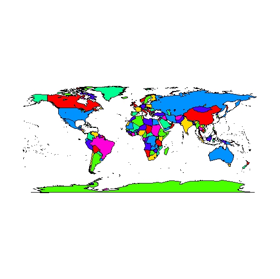 R graph gallery: RG#60: Plot world map and fill colors (heatmap)