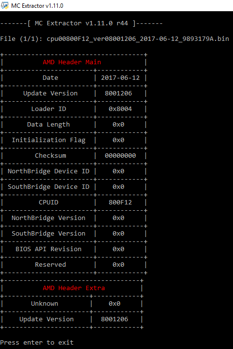 Mcextractor - Intel, Amd, Via & Freescale Microcode Extraction Tool - mederc