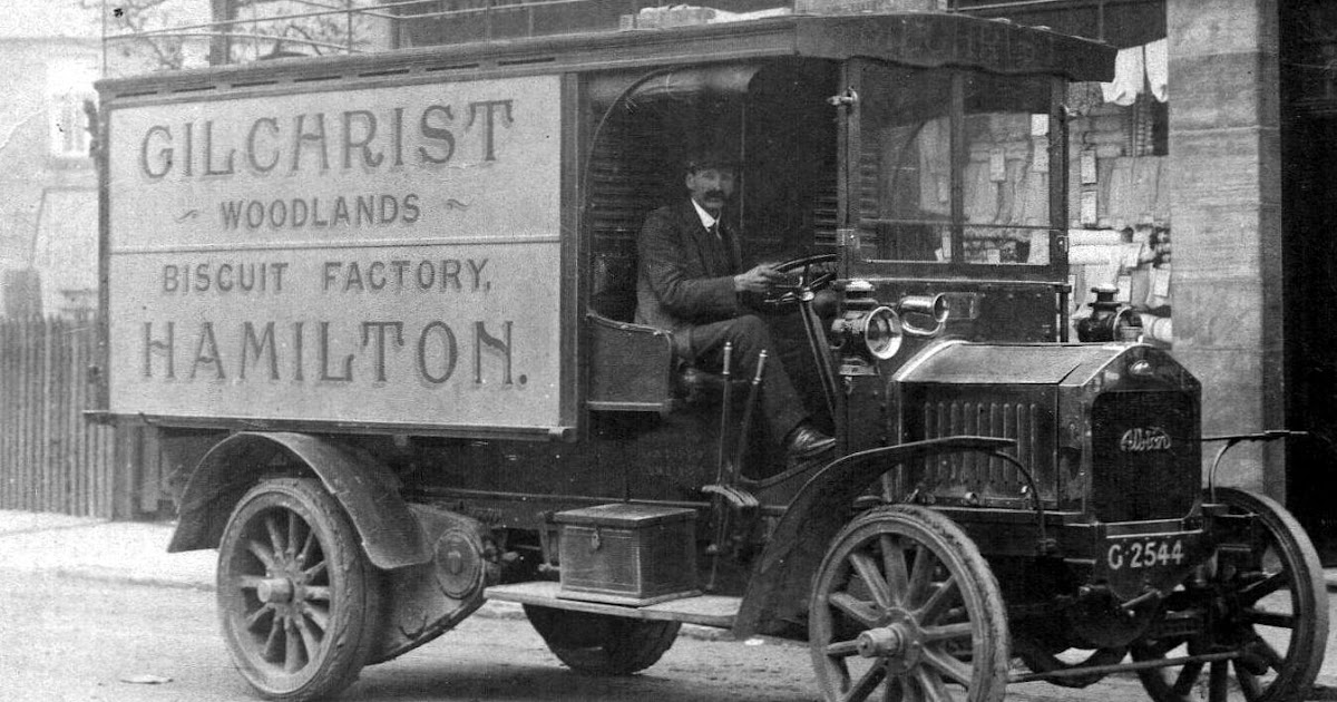 Tour Scotland: Old Photograph Gilchrist Biscuit Factory Van Hamilton ...