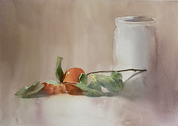 A still life technique in watercolor...