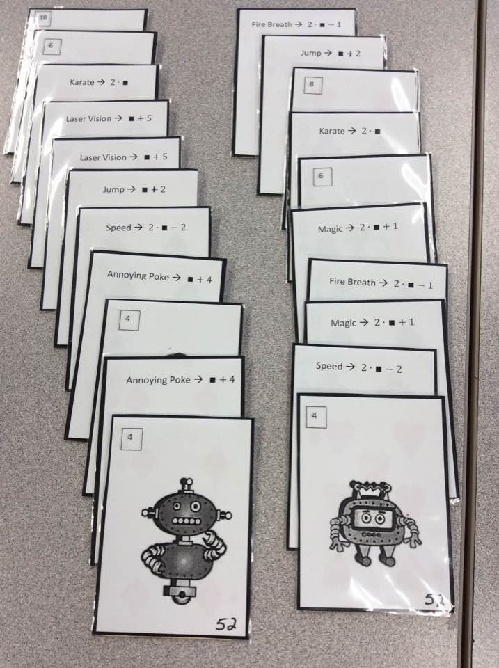 Robot Function Fighters - Classroom Game