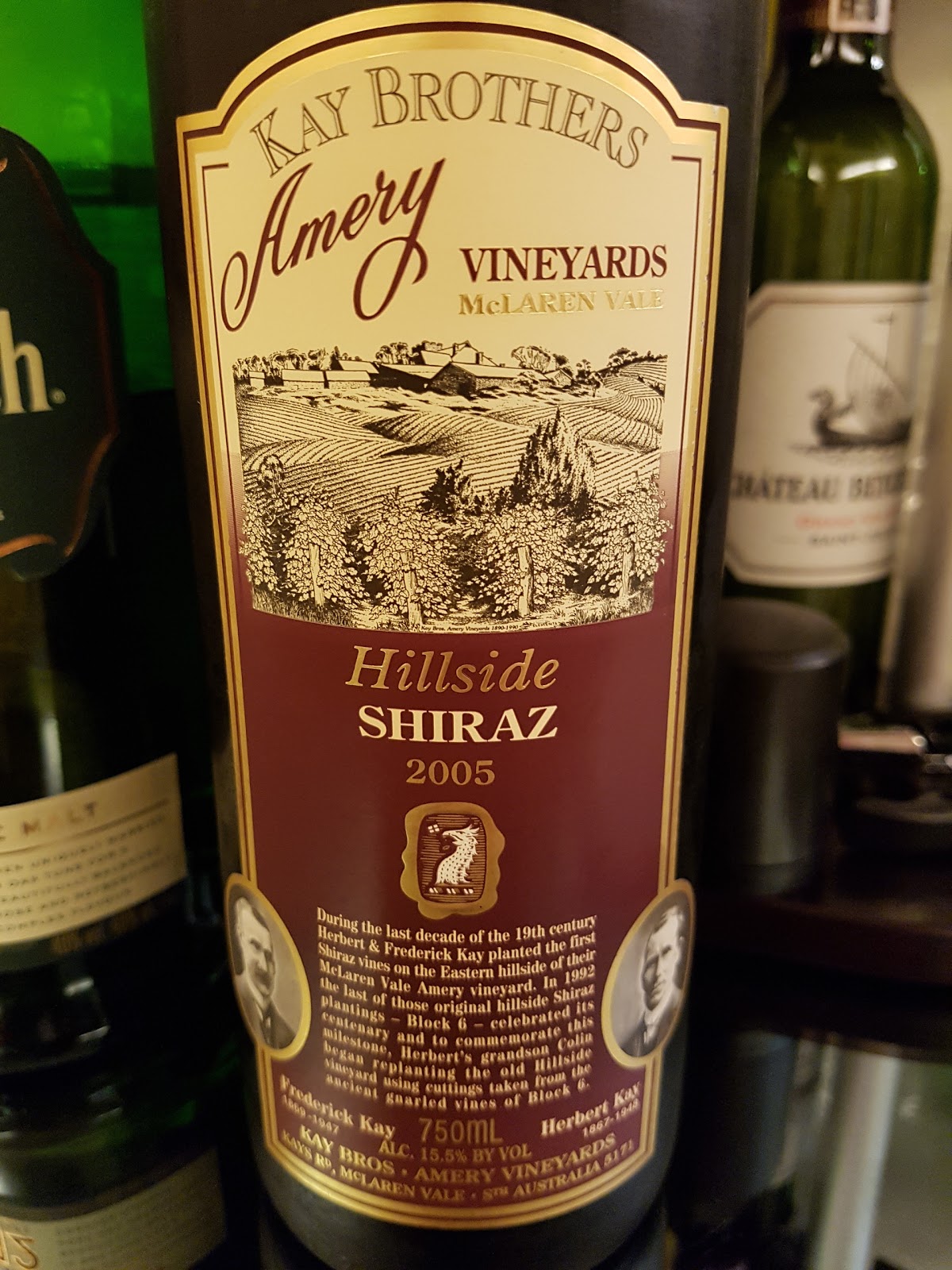 Sam哥的葡萄酒世界: 陳年後很甜？- Kay Brothers Amery Vineyards Hillside Shiraz 2005 ...