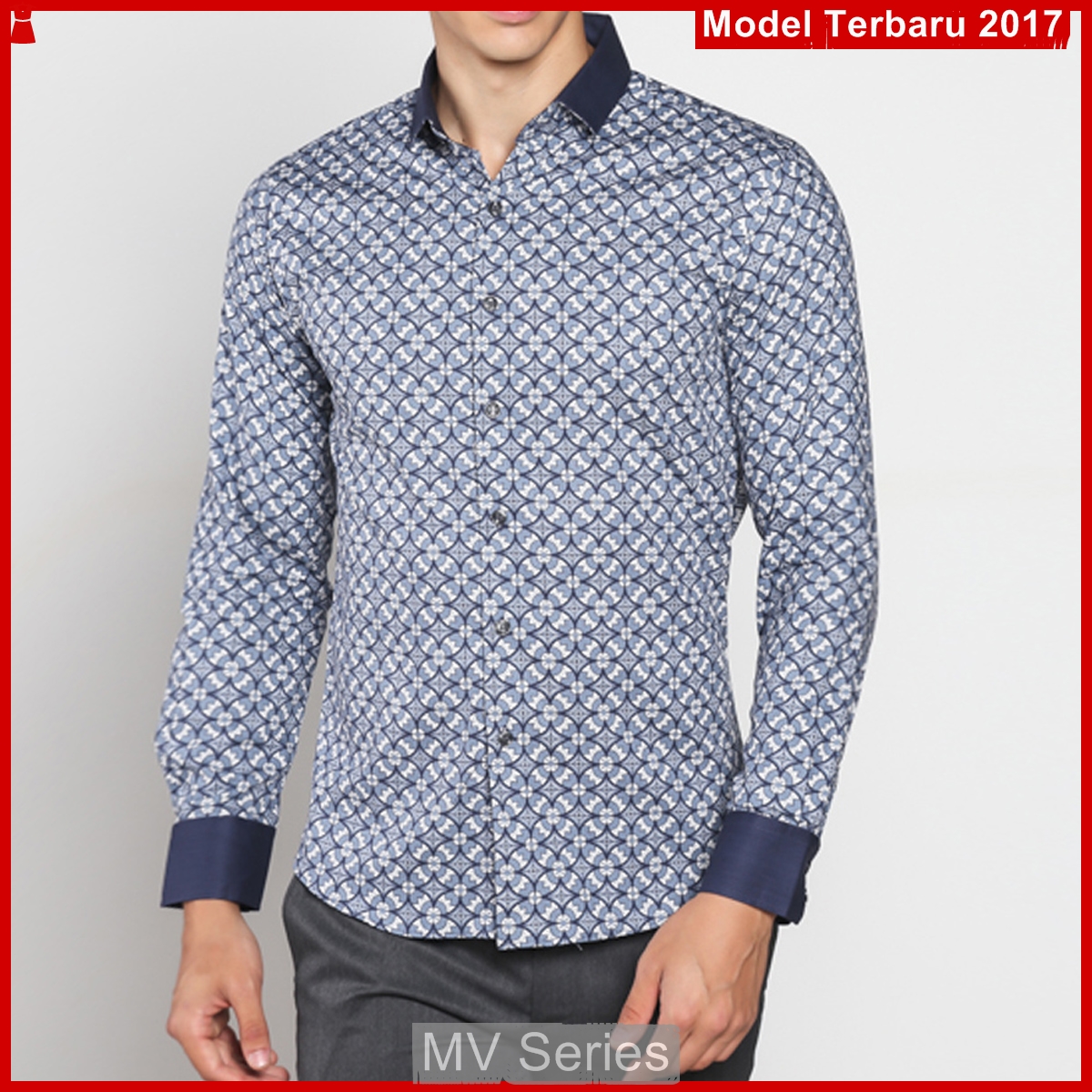 MV156 Model Kemeja Keren Batik Terbaru Panjang BMGShop