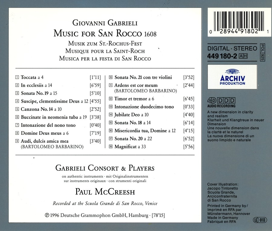 makdelart - classique: Giovanni Gabrieli - Music for San Rocco ...