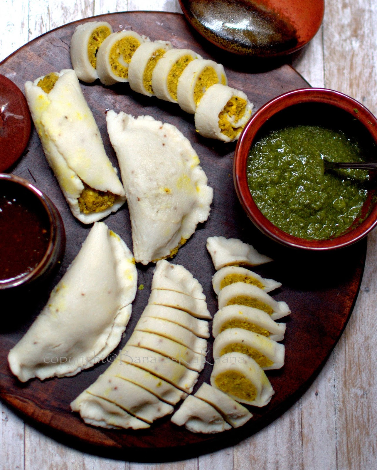 banaras ka khana: fara, goojha or peetha : the steamed lentil stuffed ...