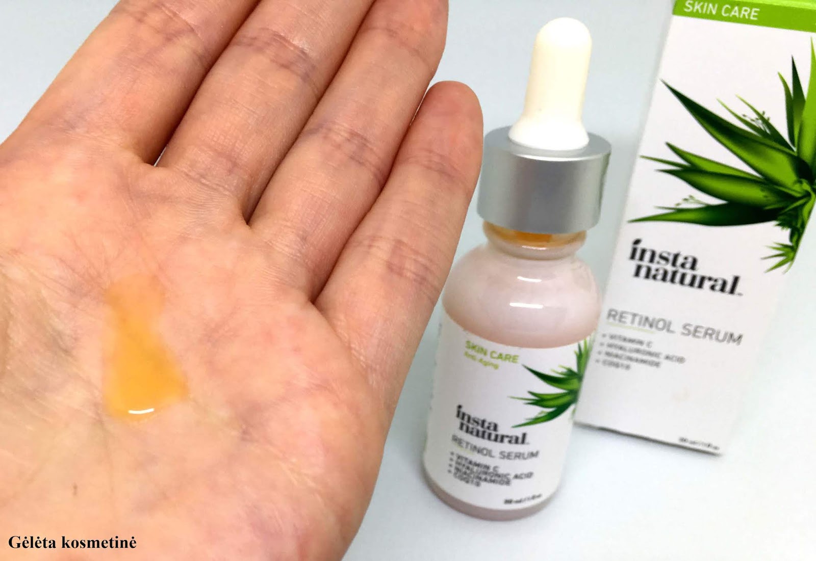 INSTA NATURAL "Retinol Serum" veido serumas su vitaminu C, hialurono ...