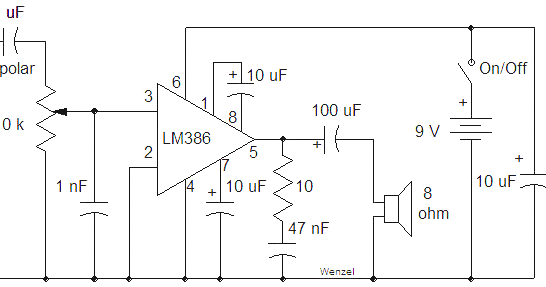 Using LM386 Audio Amplifier Circuit Diagram | Super Circuit Diagram