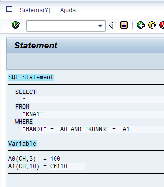 Consultant SAP: TRACE SQL