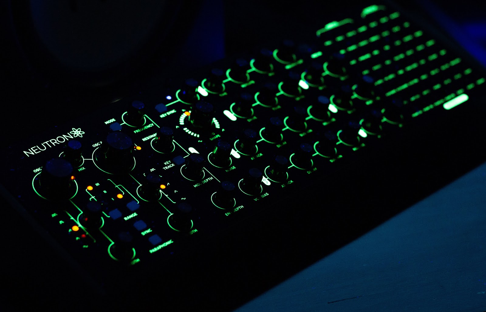 MATRIXSYNTH: Custom Black Glow In-The-Dark Behringer Neutron Overlay by ...
