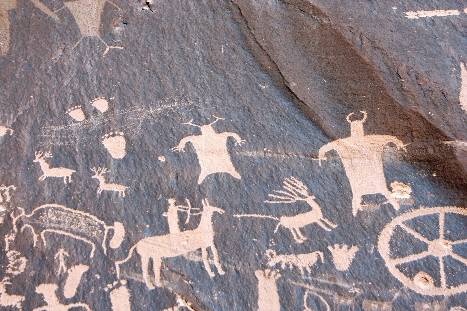 Utah Pictographs, Petroglyphs and Rock Art: Newspaper Rock Petroglyphs