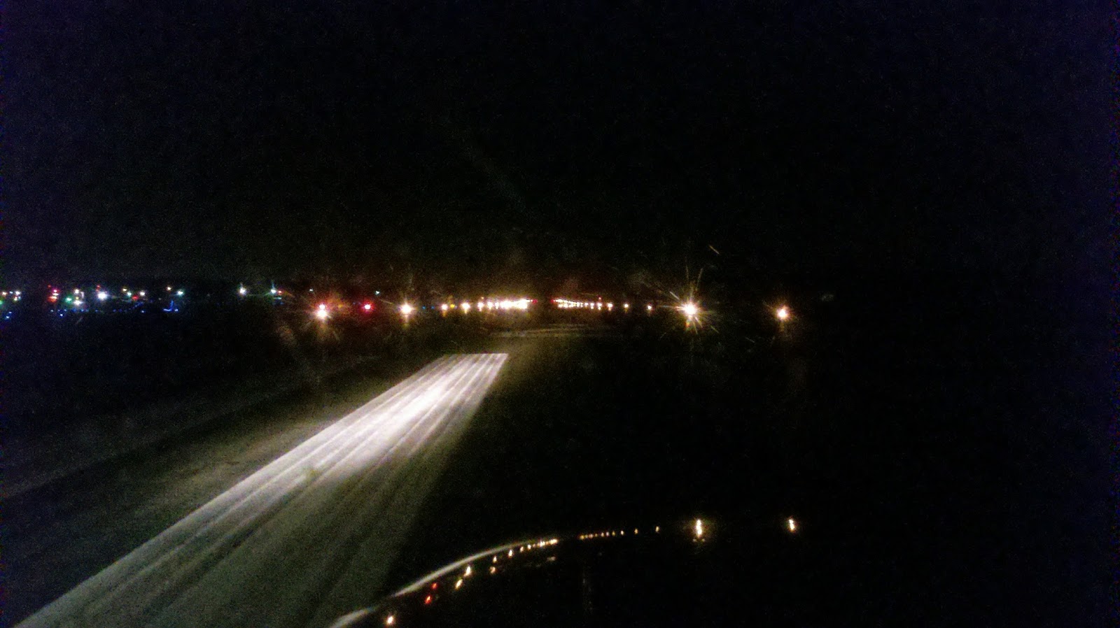 A mile of runway will take you anywhere.: First solo night flight!