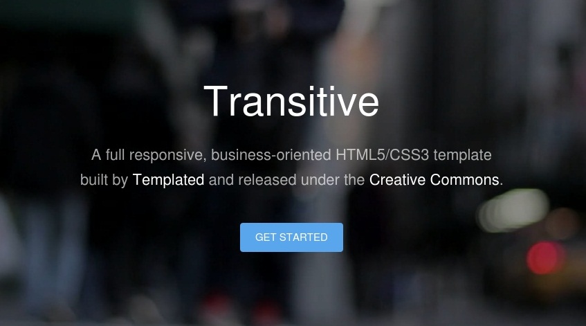 Transitive Free Responsive HTML5 Template - Template Forest
