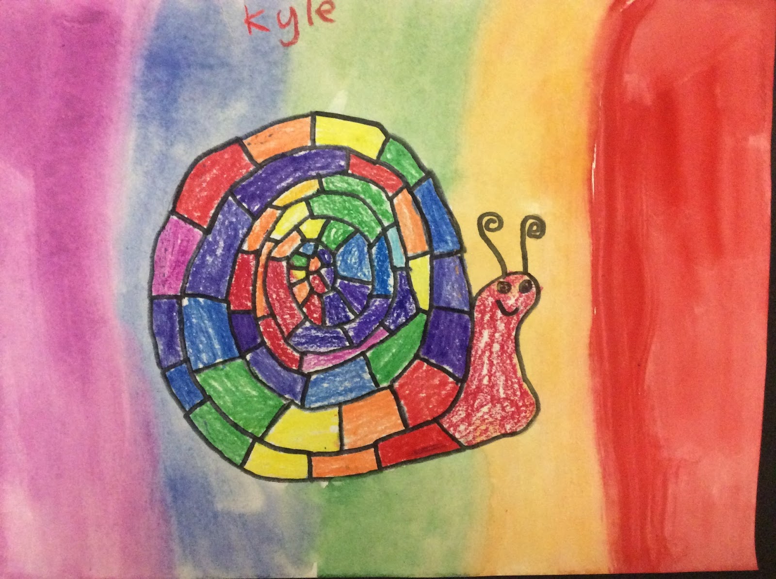 Ms. Curry's Art Room : First Grade Rainbow Snails