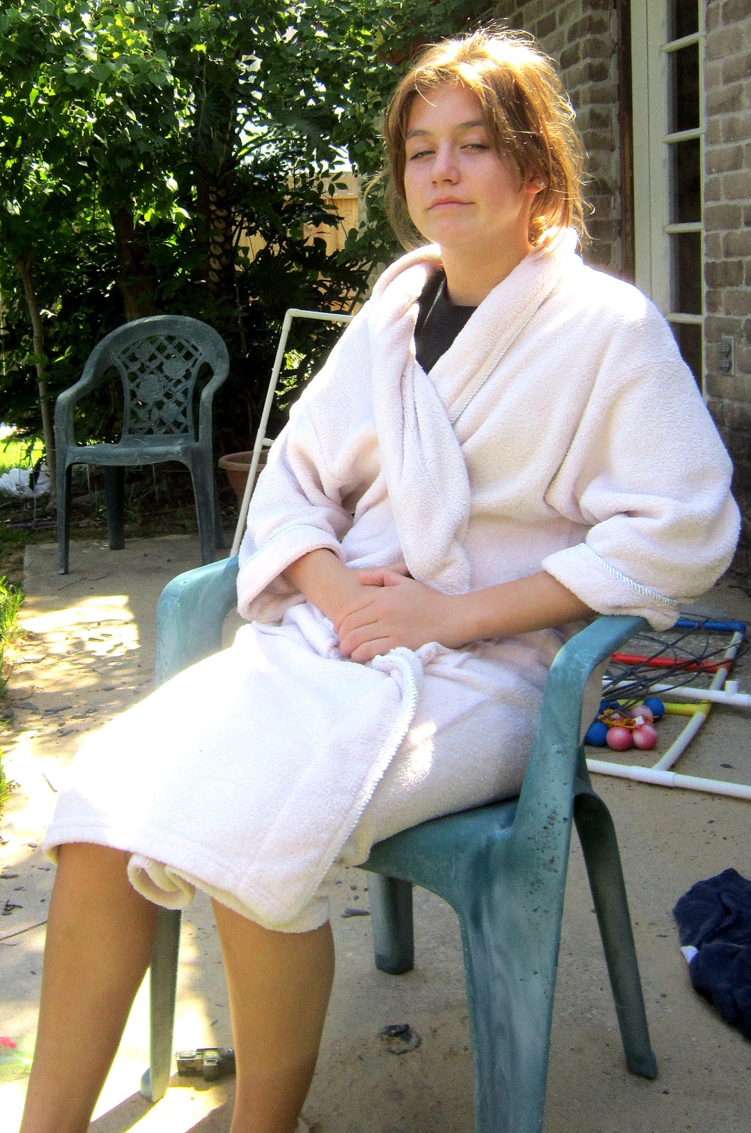The Vetter Family: 102 Fever - In 100 Degree Heat - In Robe