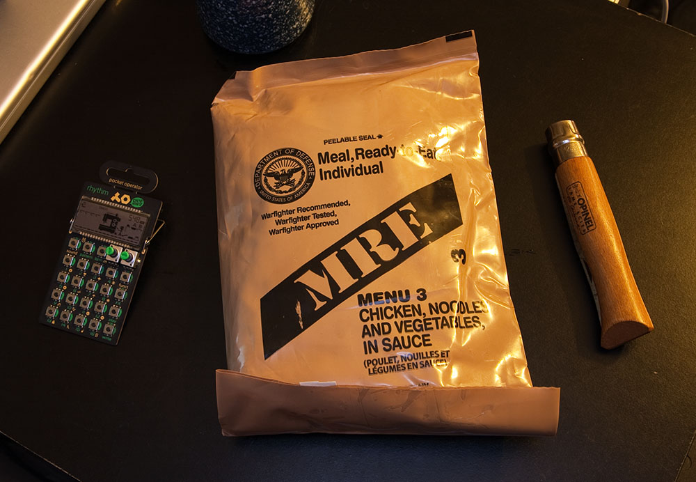 Women and Dreams: MRE Menu 3: Chicken, Noodles and Vegetables, in Sauce