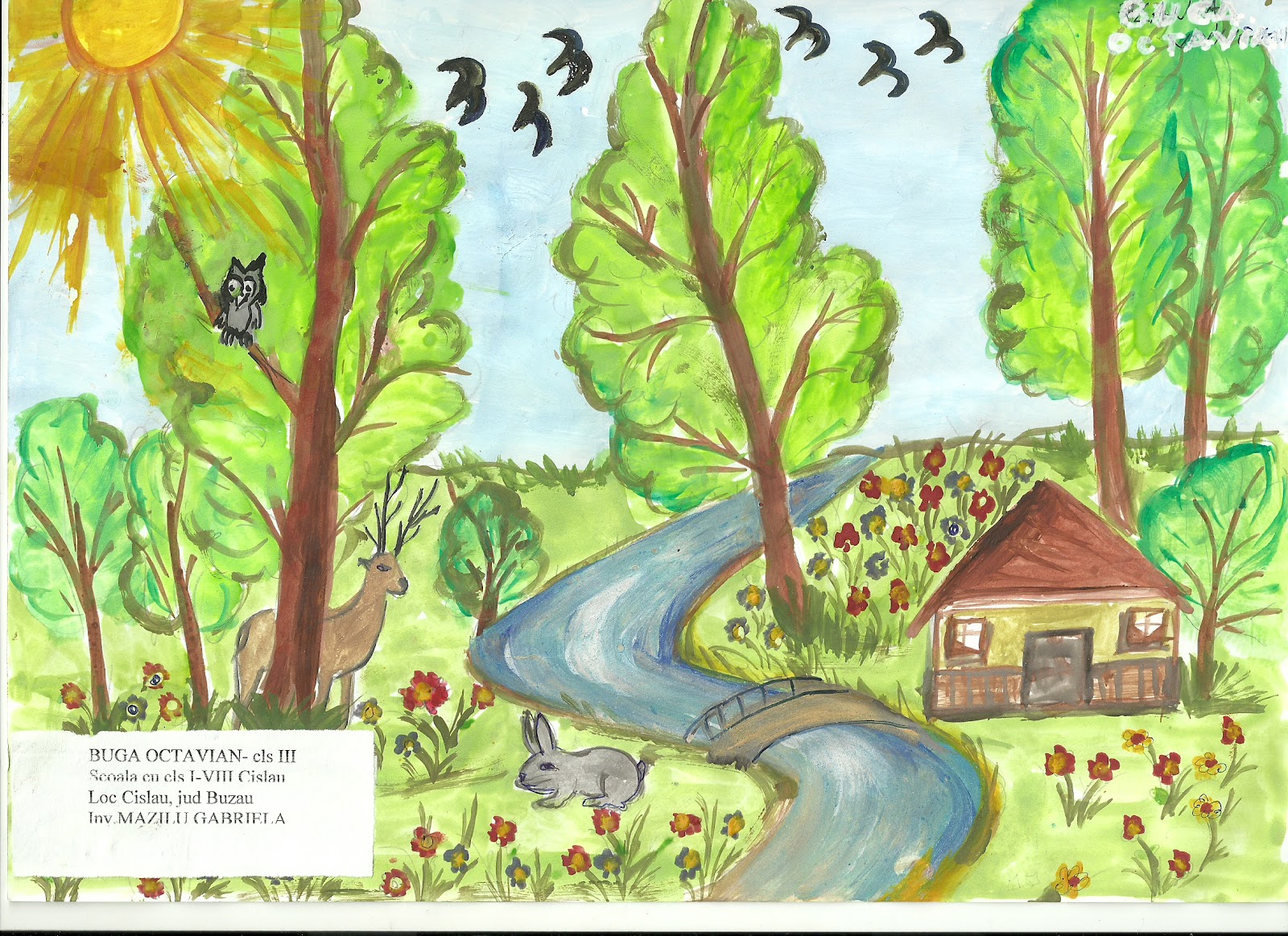 Pe ulita satului: Desen-paint, creion, acuarelă, pictura, alte tehnici