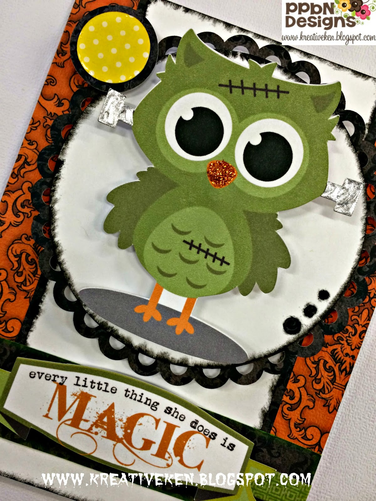 PPbN Designs Blog: FRANKEN-OWL CARD