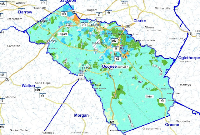 Oconee County Georgia zoning map