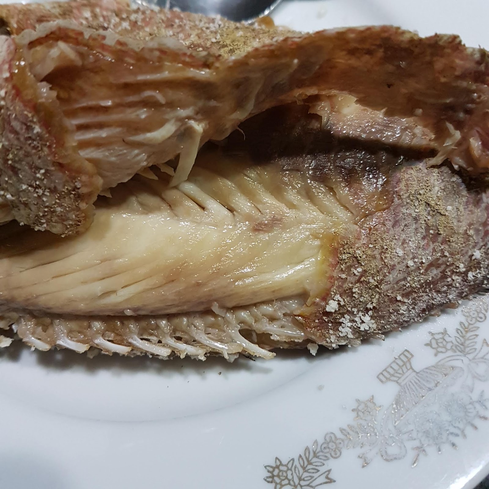 Baked salt encrusted red snapper - It's all about food