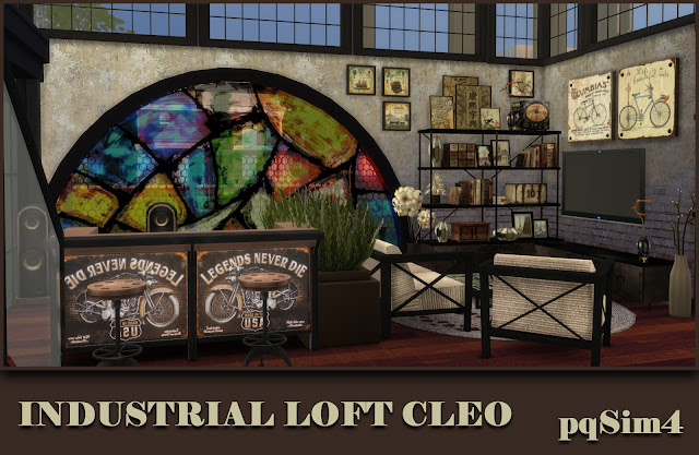 Industrial Loft "Cleo". Sims 4 Custom Content.