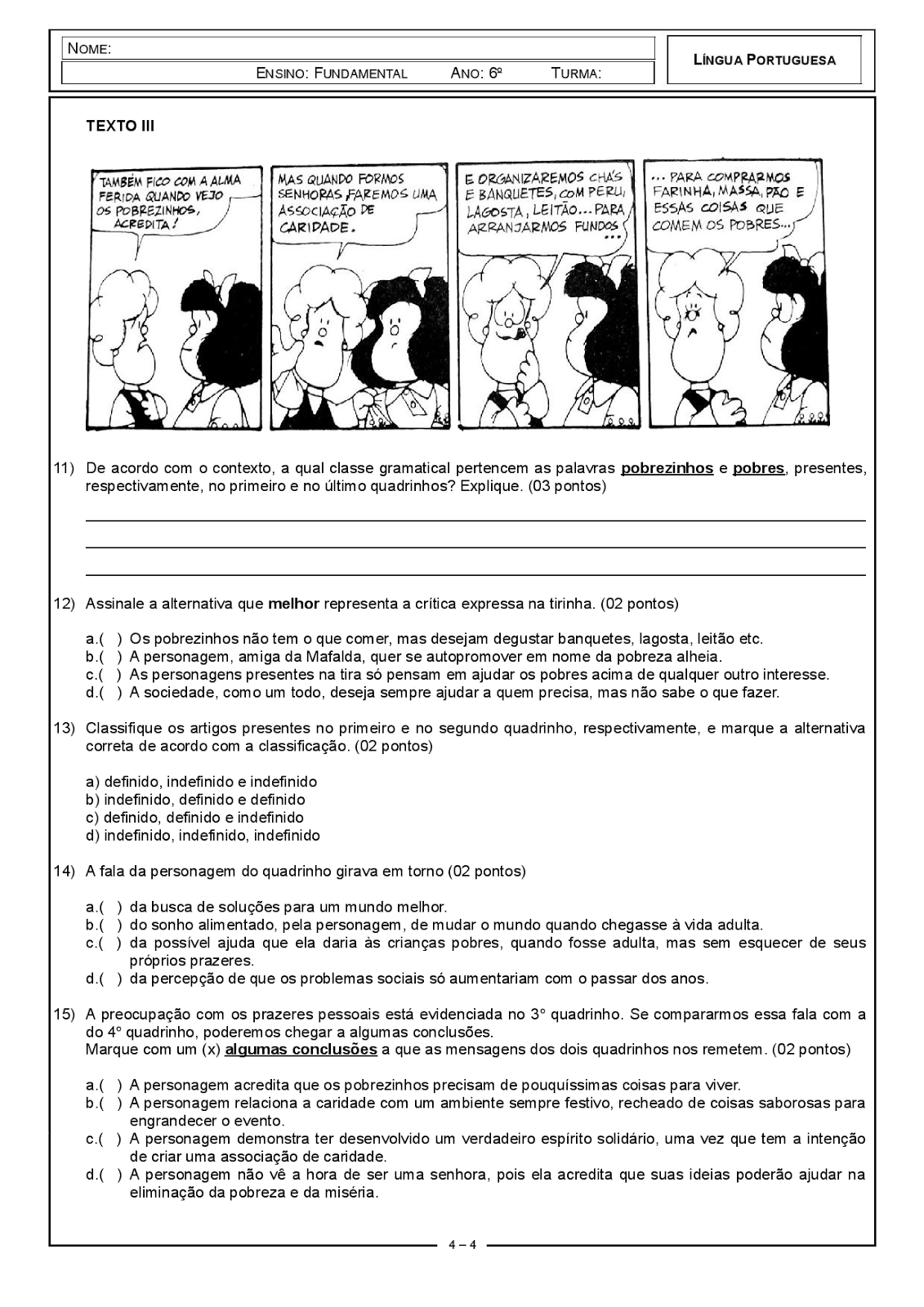 Atividades De Lingua Portuguesa 6o Ano - LIBRAIN