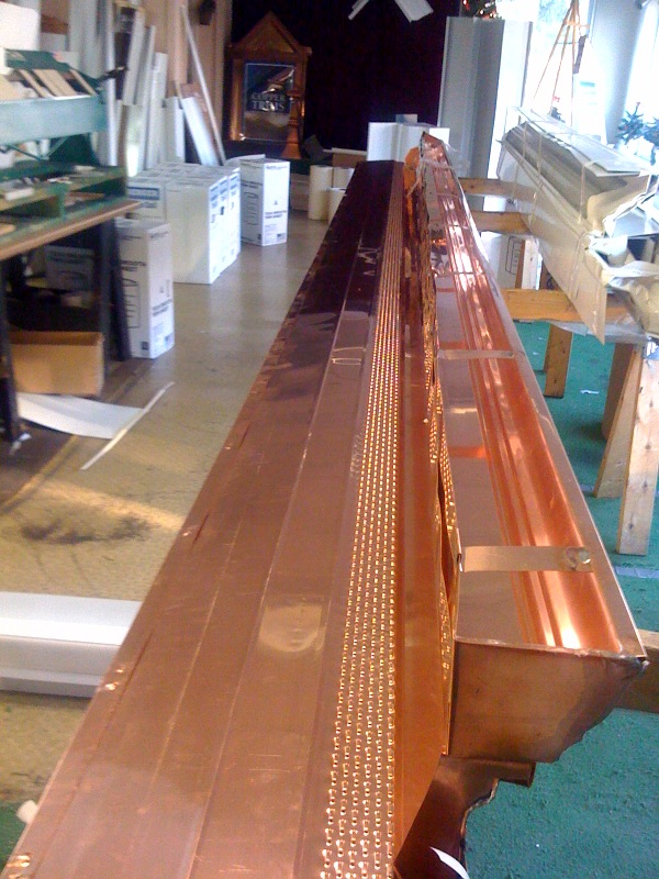 American Colonial Crown Mouldings: Newly completed Copper Gutter ...