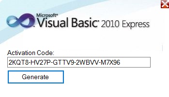 Master Activation Keygens: Visual Basic ( 2010 ) Express - Keygen