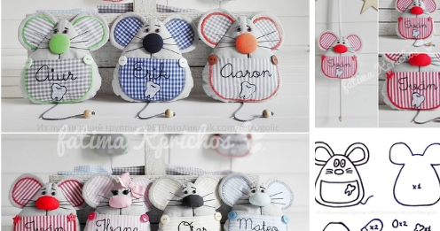 Ratinho com Moldes Grátis - Feltro e moldes para artesanato