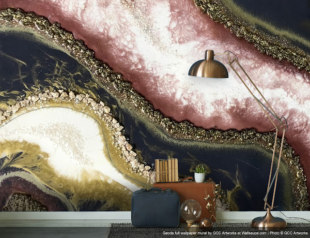 Trendsetter Interiors: Geode Style Murals at Wallsauce