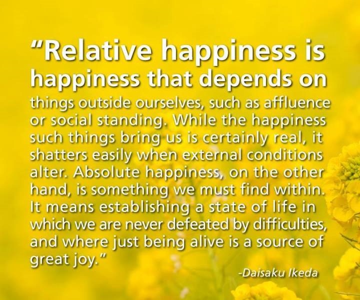 THE EAGLE PEAK: Relative and Absolute Happiness