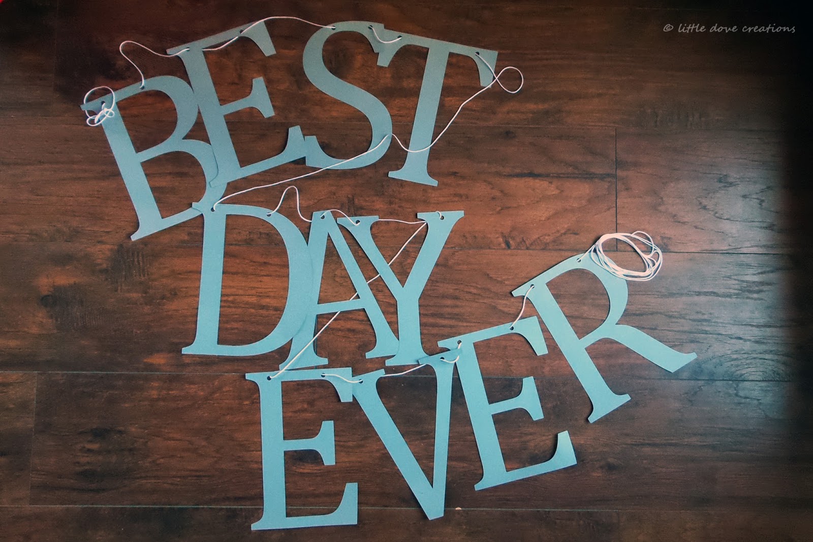 Little Dove Creations: "best day ever" sign