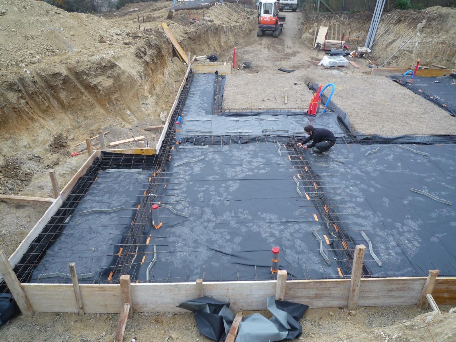 Notre maison en Haute-Garonne: Fondations: un joli radier