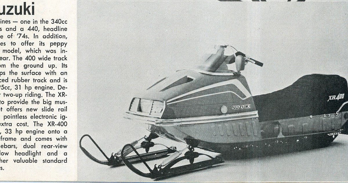 CLASSIC SNOWMOBILES OF THE PAST: 1974 SUZUKI SNOWMOBILE