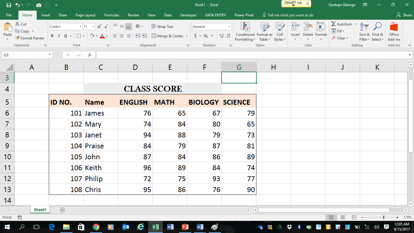 GETTING STARTED WITH EXCEL 2016